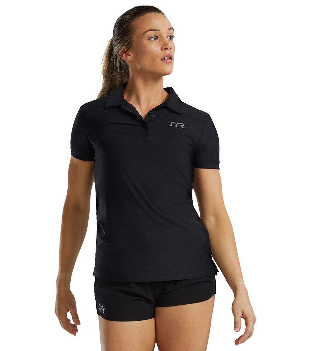 TYR Women's Short Sleeve Polo at SwimOutlet.com