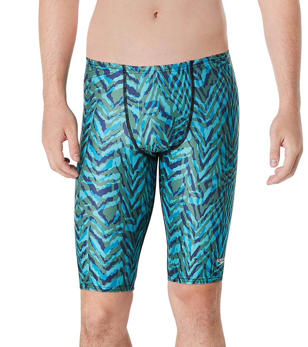 Speedo Vibe Men's Eco Pro LT Printed Jammer Swimsuit at SwimOutlet.com