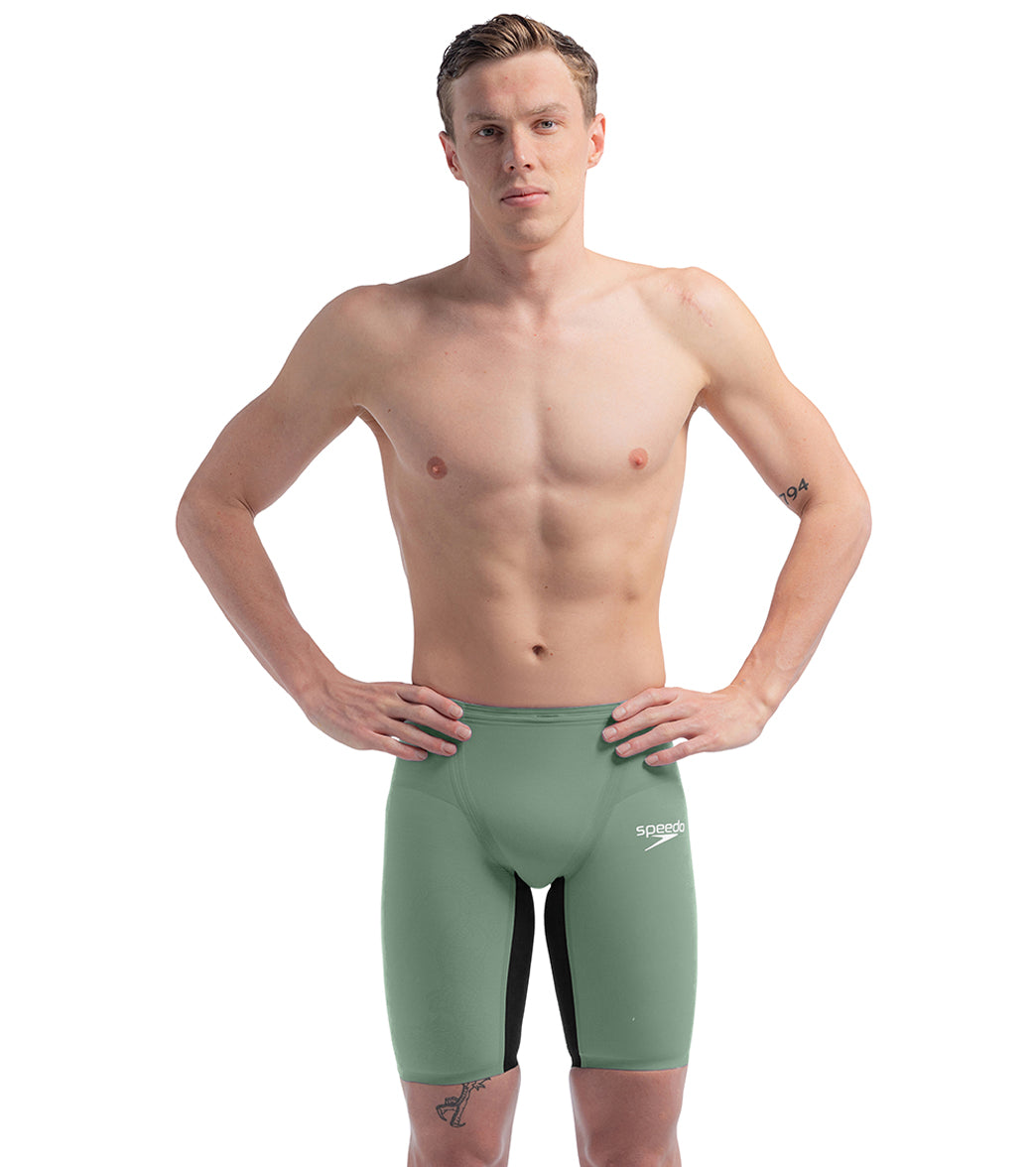 Speedo Men's LZR Valor 2.0 High Waist Jammer Tech Suit Swimsuit at ...