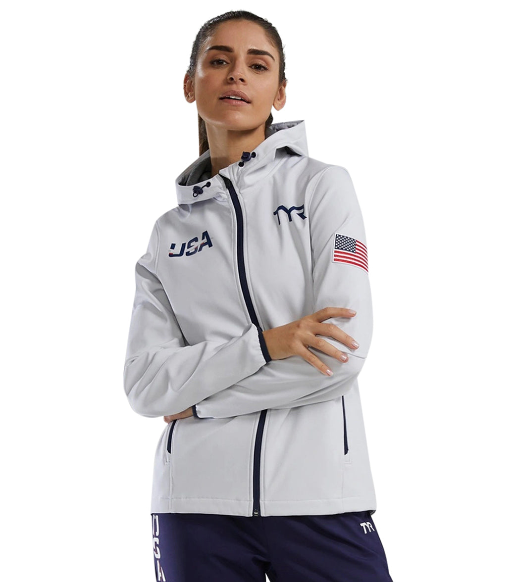 TYR Women's USA Hydrosphere Softshell Recon Jacket at SwimOutlet.com