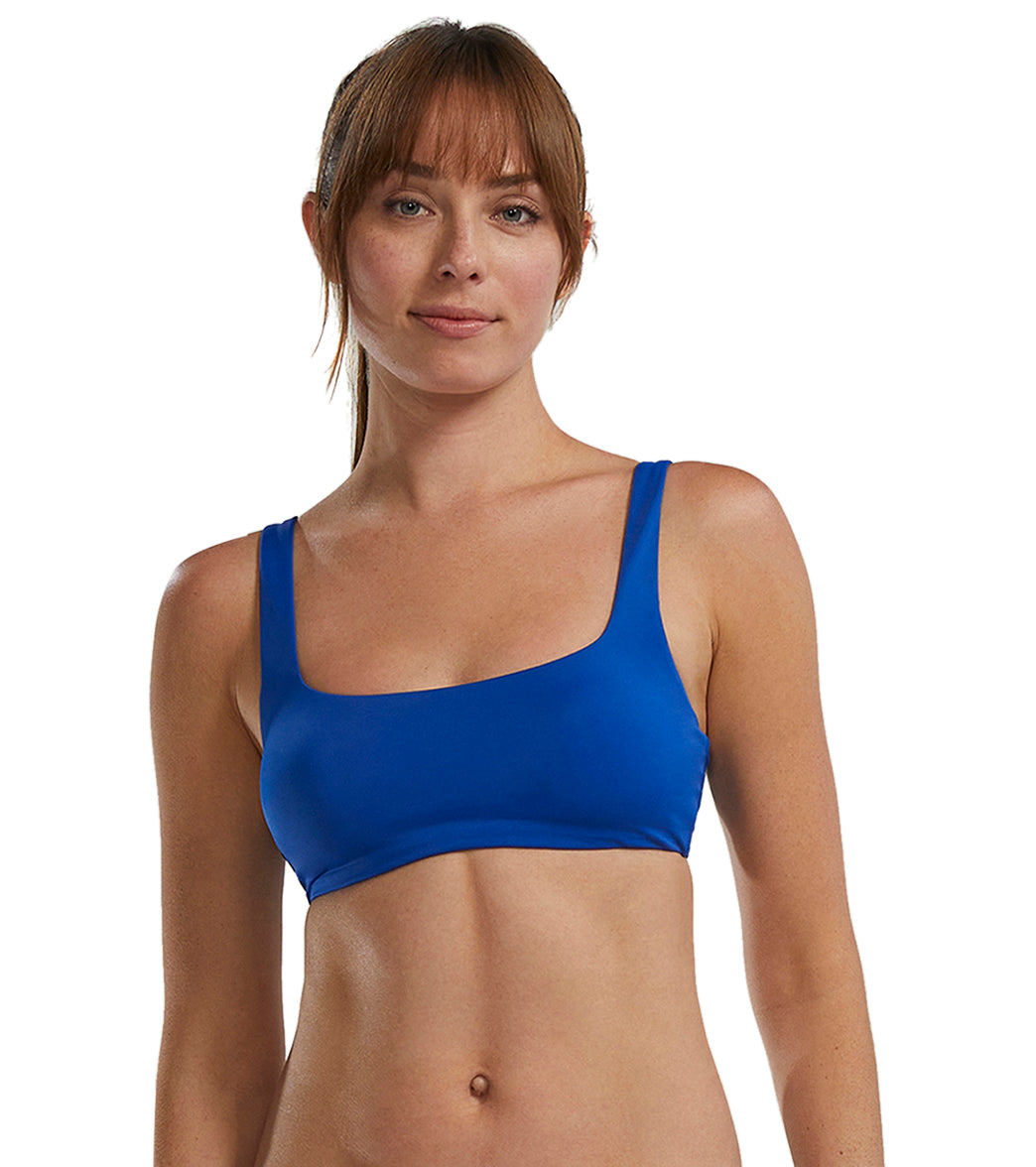TYR Active Women's Solid Kelly Square Neck Bikini Top at SwimOutlet.com