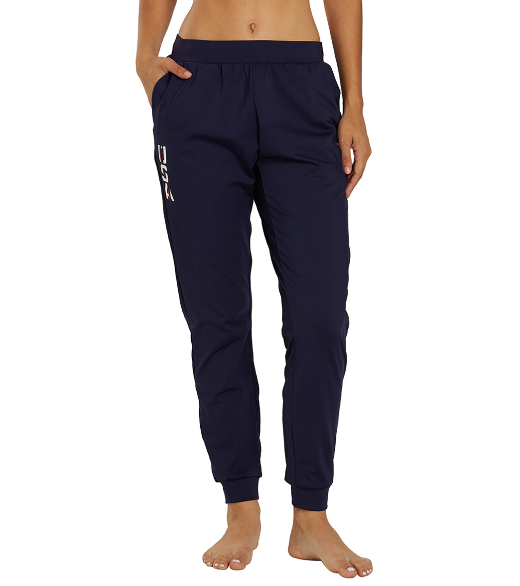 TYR Women's USA Elevation Tech Jogger Pants at SwimOutlet.com