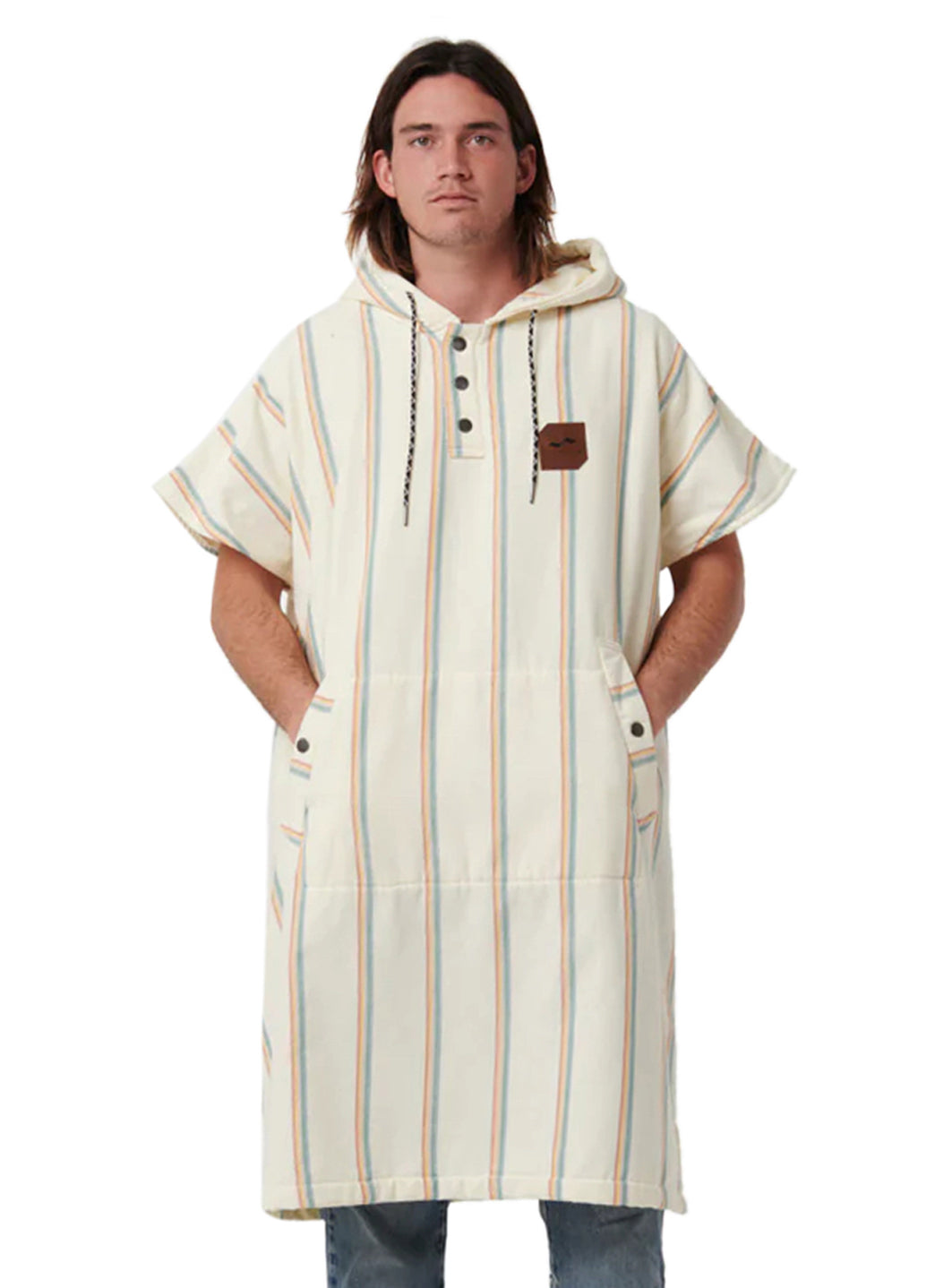 Slowtide Unisex Baja Stripe Fouta Changing Poncho at SwimOutlet.com