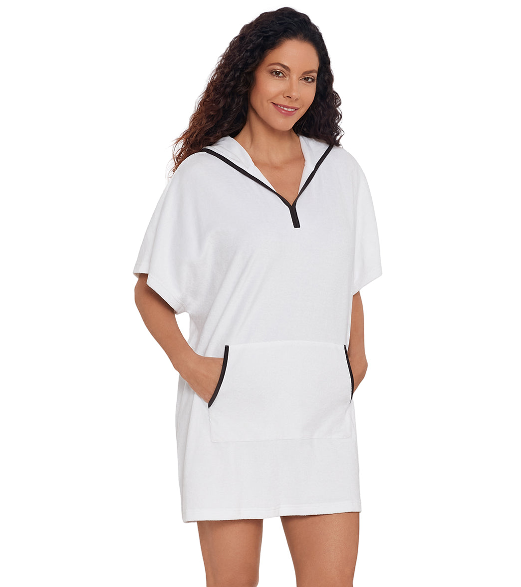 Shape Solver SPORT Women's Hooded Terry Pullover Cover Up at SwimOutlet.com