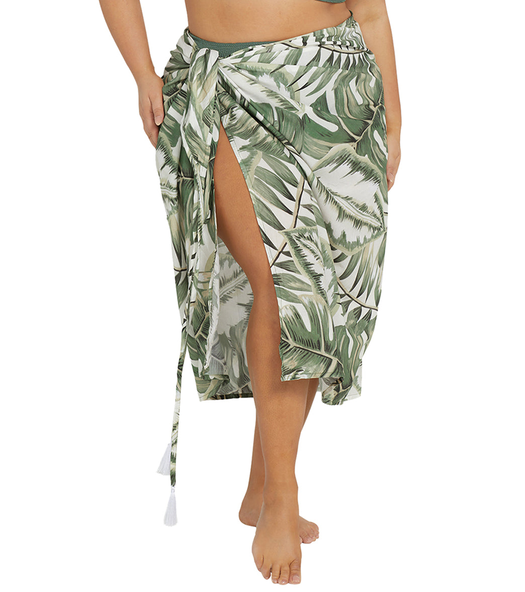 Artesands Woman's Plus Size Aria Olive Bach Sarong at SwimOutlet.com