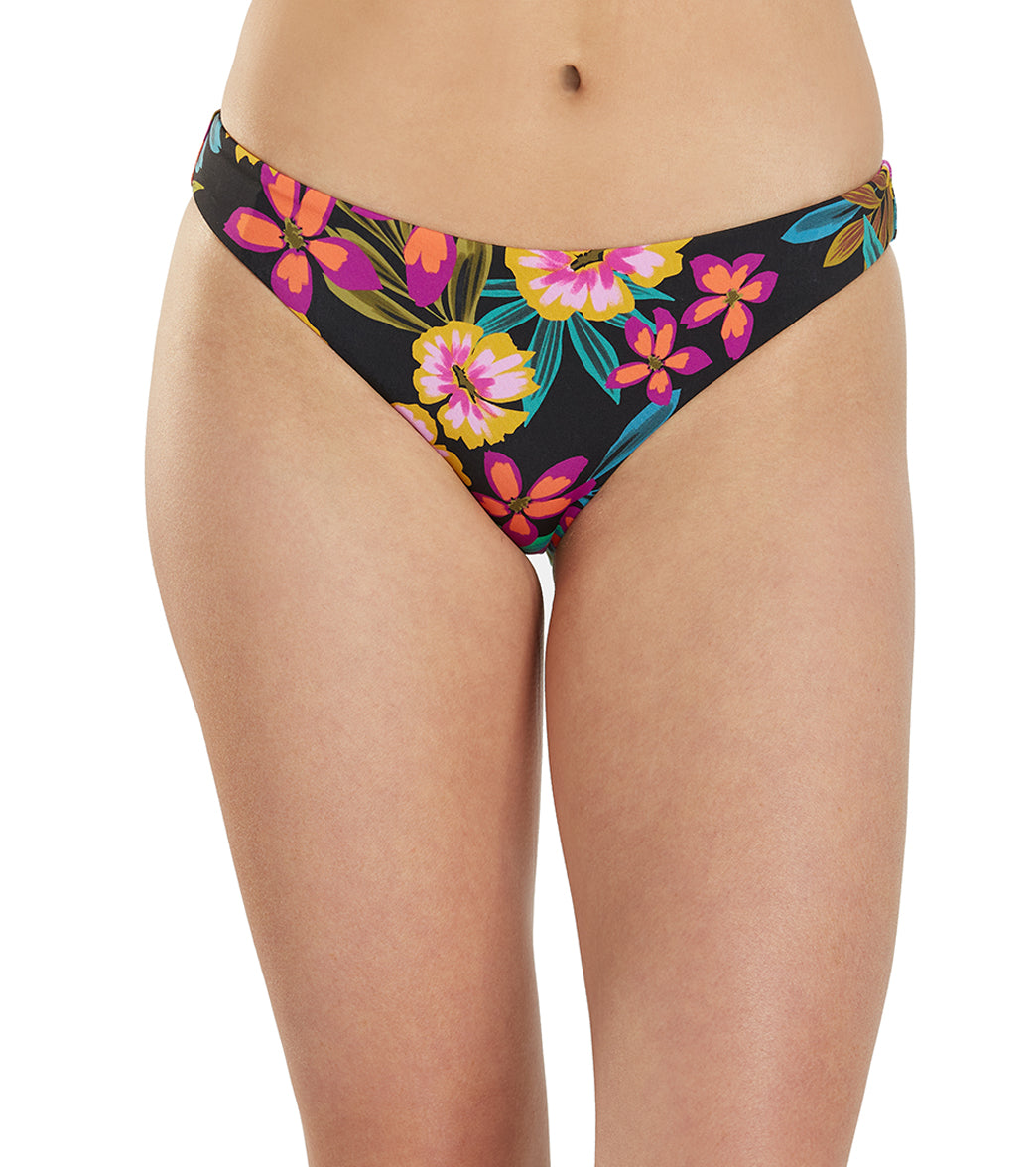 Hurley Women's Fiji Fantasy Reversible Moderate Bikini Bottom at SwimOutlet.com