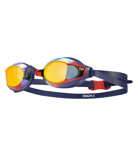 TYR USA Stealth-X Mirrored Racing Goggle at SwimOutlet.com