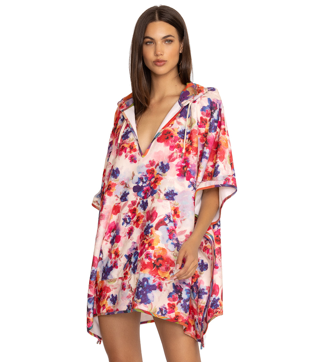 Johnny Was Women's Summer Days Terry Poncho Hoodie at SwimOutlet.com