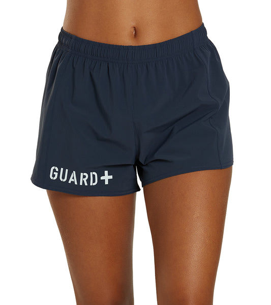 JOLYN Women's Janie 2.0 Lifeguard Logo Run Short at SwimOutlet.com