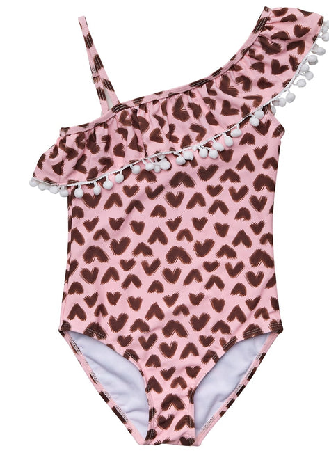 Snapper Rock Girls' Wild Love One Shoulder One Piece Swimsuit (Toddler ...