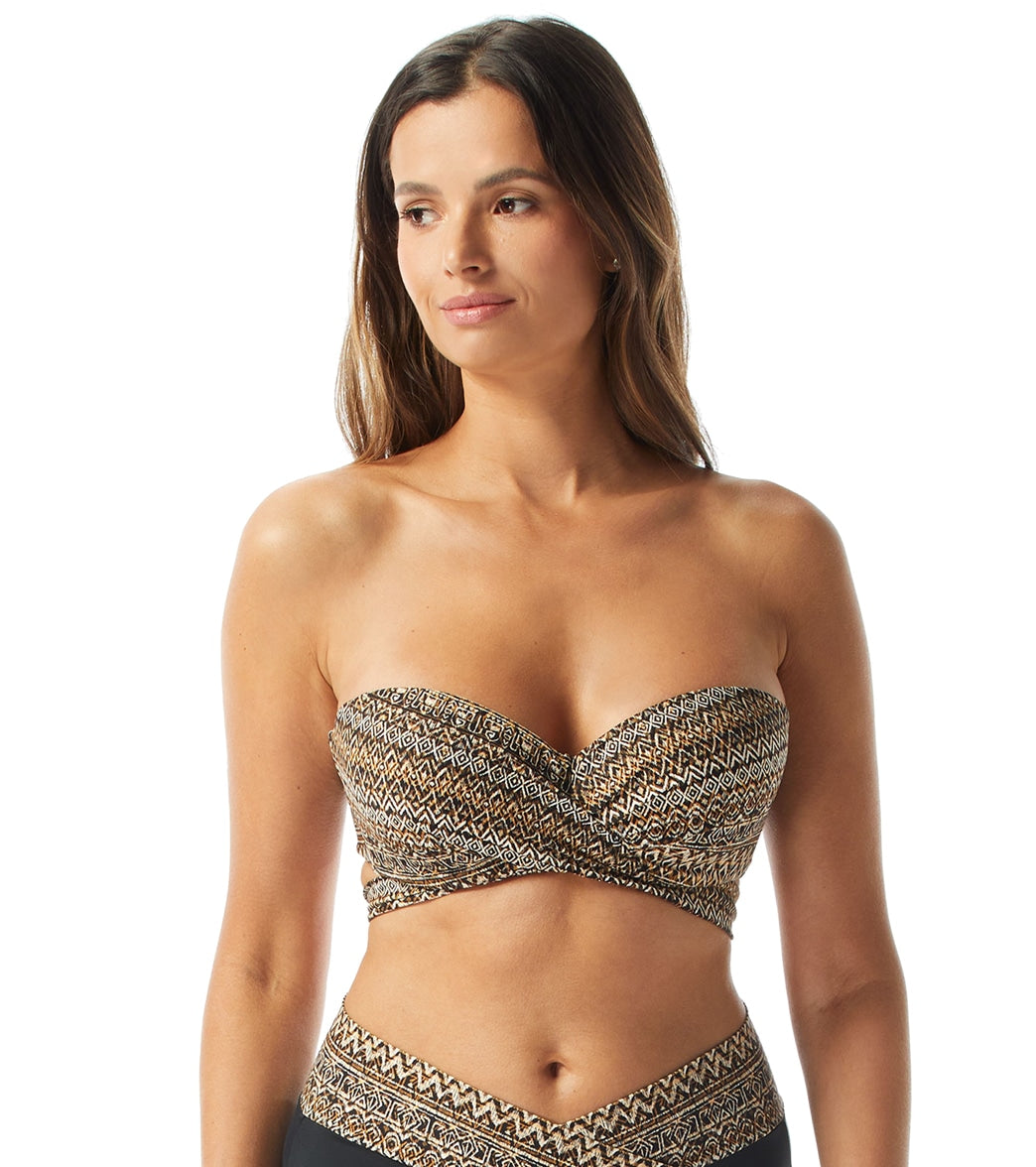 Coco Reef Women's Ikat Stripe Five way Bra Sized Versatile Bikini Top (C/D/DD Cup) at SwimOutlet.com