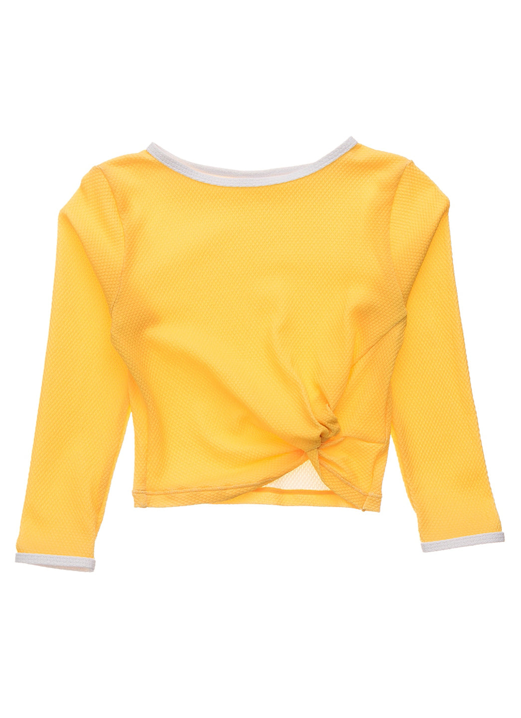 Snapper Rock Girls' Marigold Long Sleeve Wrap Rash Guard Crop Top (Big ...