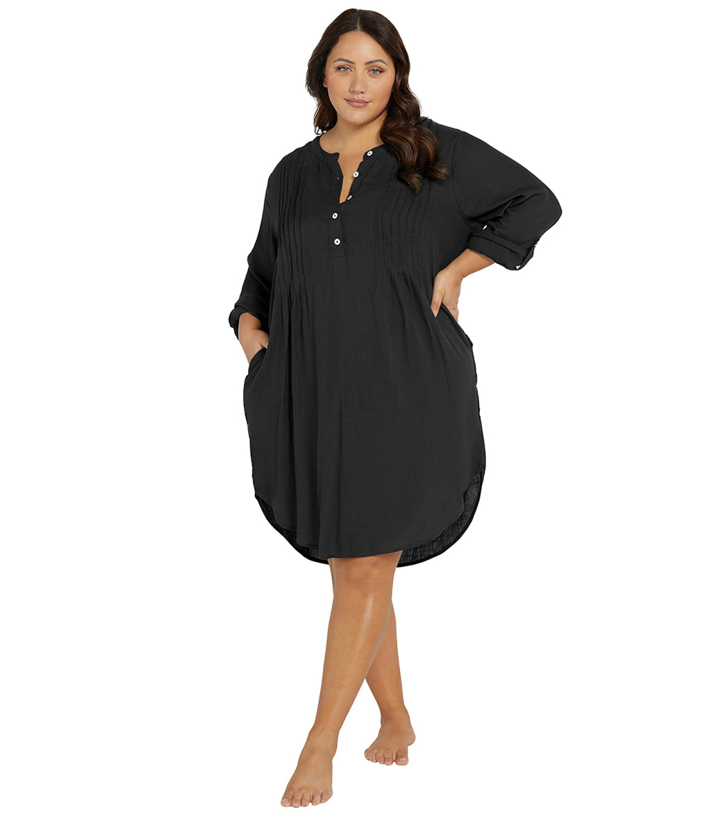 Artesands Woman's Plus Size Resort Wear Cover Up Shirt at SwimOutlet.com
