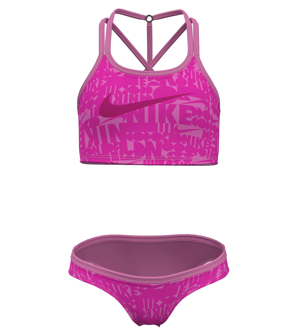 Nike Girls' Retro Flow T-Crossback Midkini Set (Big Kid) at SwimOutlet.com