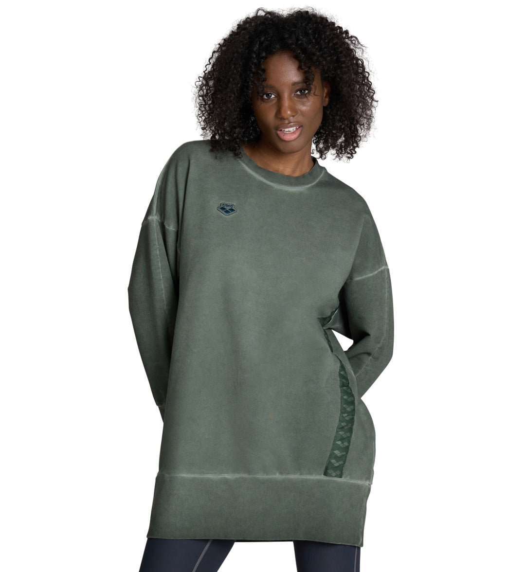 Arena Women's Icons Oversize Crewneck Sweater at SwimOutlet.com