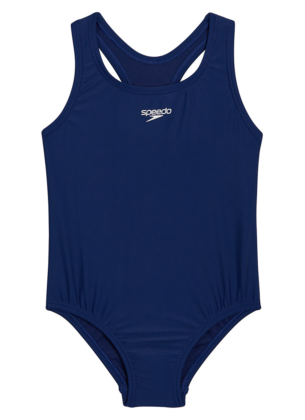 Speedo Girls' Solid Racerback One Piece Swimsuit (Little Kid, Big Kid ...