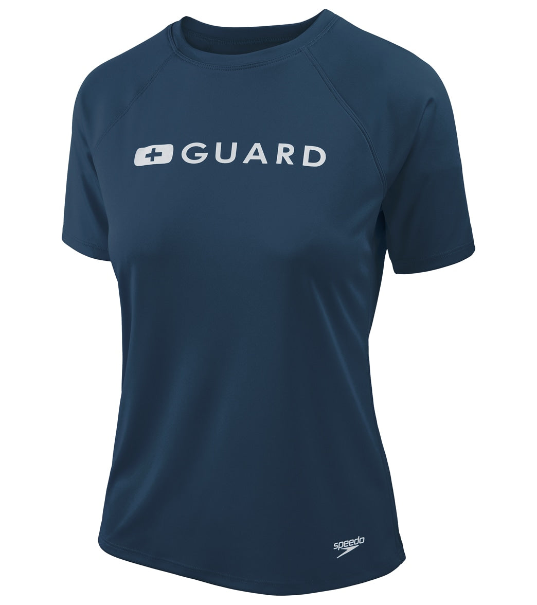 Speedo Lifeguard Women's Short Sleeve Solid Swim Tee at SwimOutlet.com