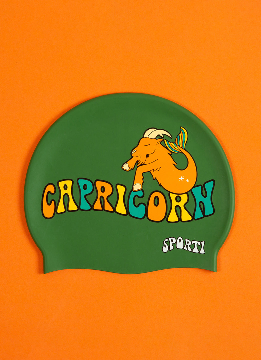 Sporti Groovy Zodiac Capricorn Silicone Swim Cap at SwimOutlet.com