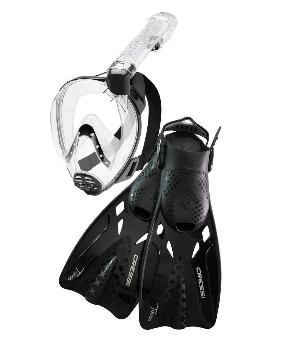 Cressi Baron & Tonga Mask & Fin Snorkel Set at SwimOutlet.com