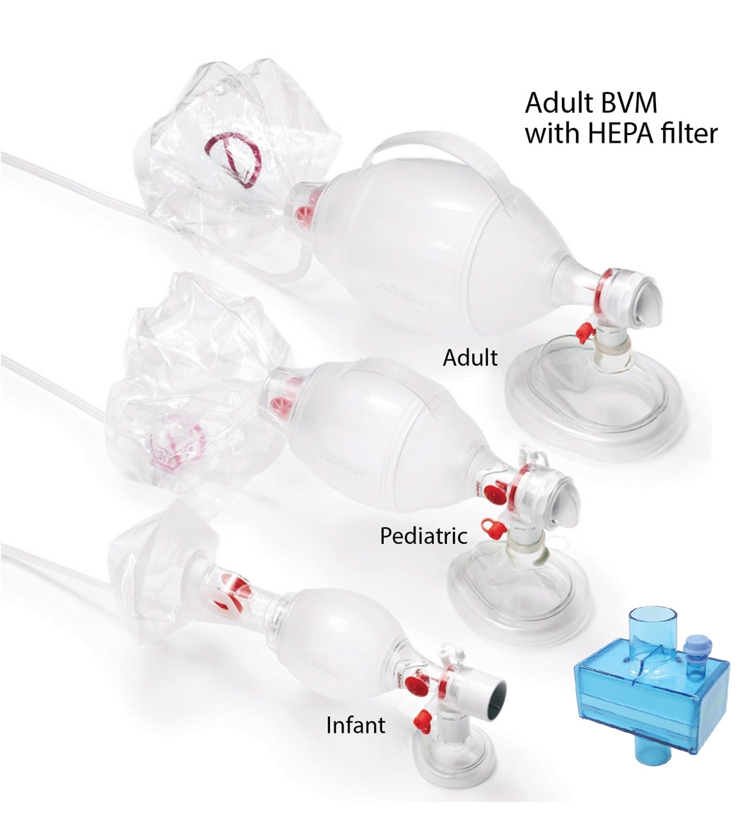 KEMP Lifeguard AMBU Adult Bag Valve Mask with HEPA Filter at SwimOutlet.com