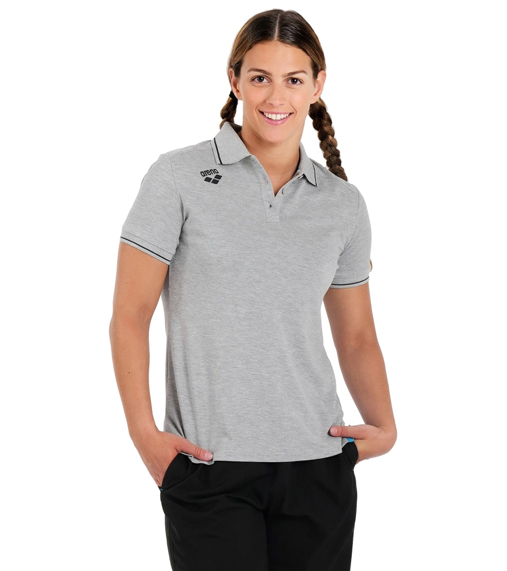 Arena Women's Team Solid Cotton Polo Shirt at SwimOutlet.com