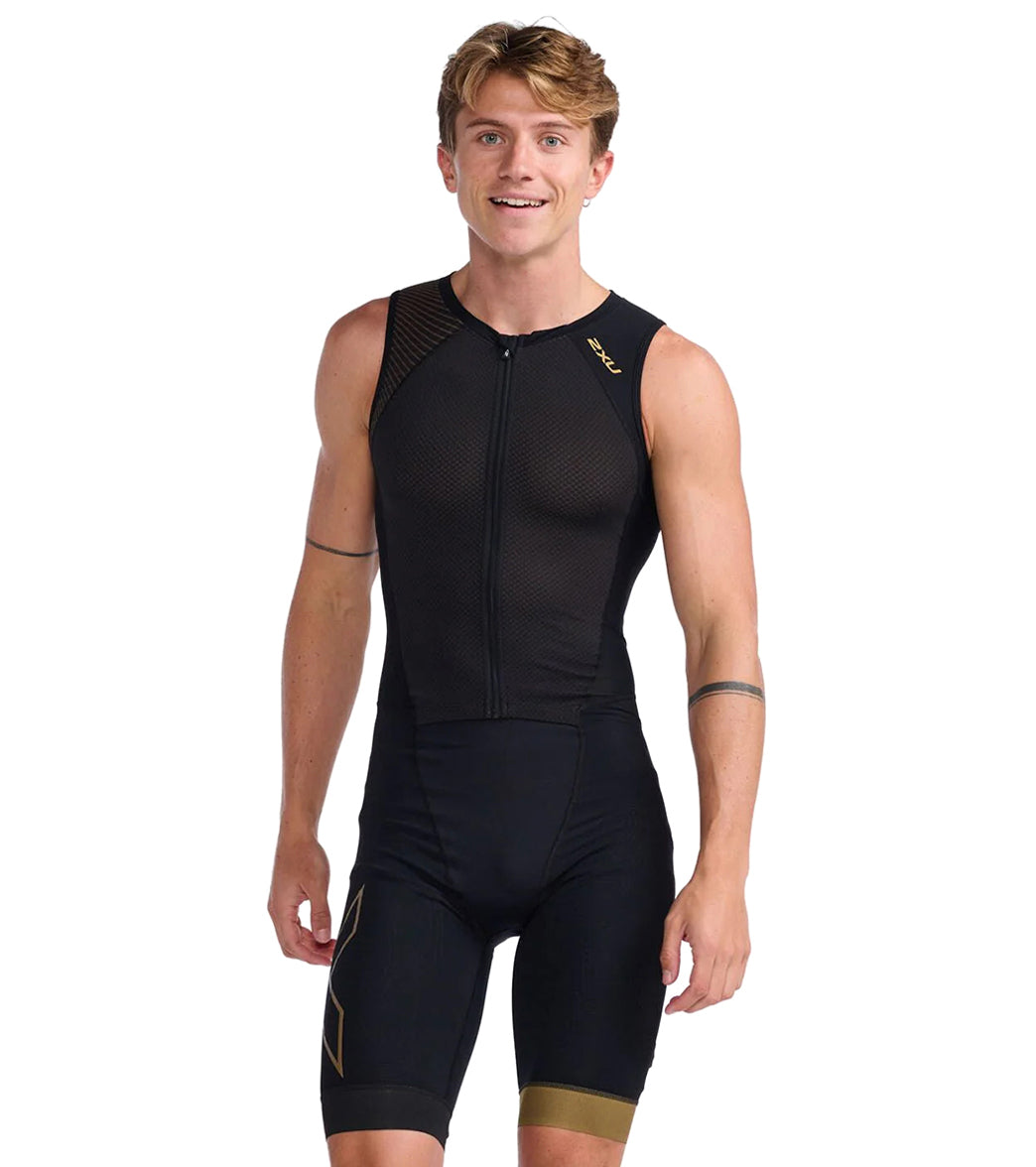 2XU Men's Light Speed Front Zip Sleeveless Trisuit at SwimOutlet.com