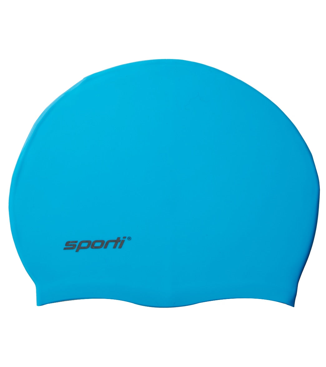 Sporti Kids' Solid Neon Silicone Swim Cap at SwimOutlet.com