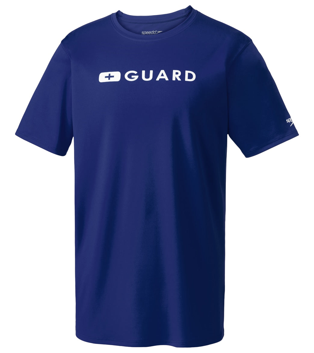 Speedo Lifeguard Men's Short Sleeve Solid Swim Tee at SwimOutlet.com
