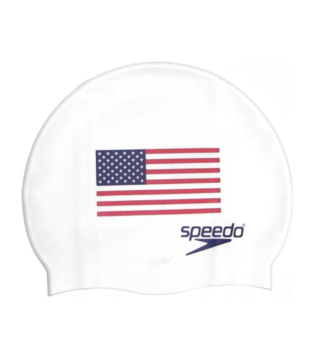 Speedo USA Flag Latex Swim Cap at SwimOutlet.com