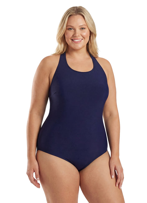 Speedo Women's Plus Size Moderate Ultraback One Piece Swimsuit at ...