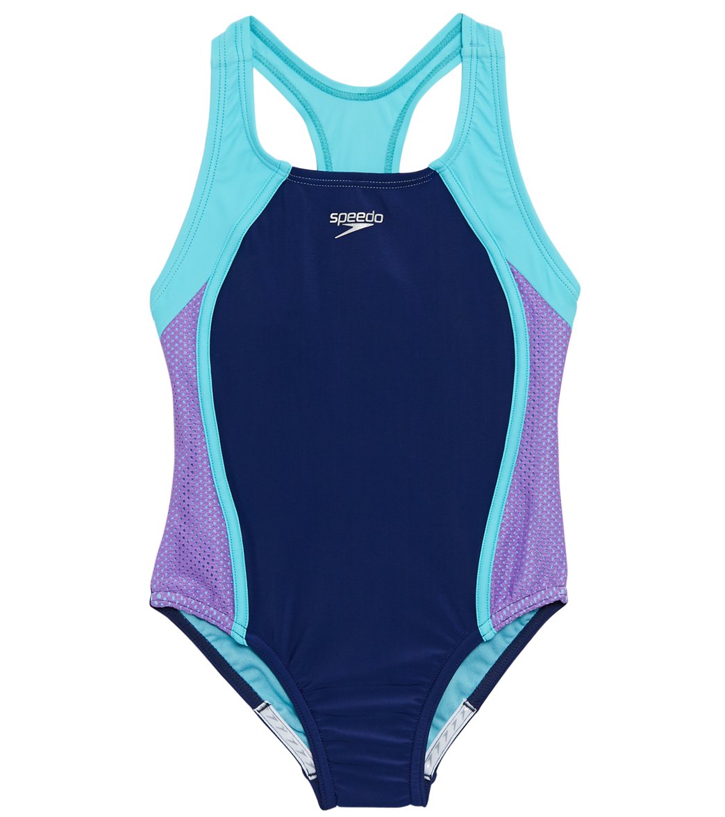 Bulk order on Speedo Girls' Mesh Splice Thick Strap One Piece Swimsuit ...