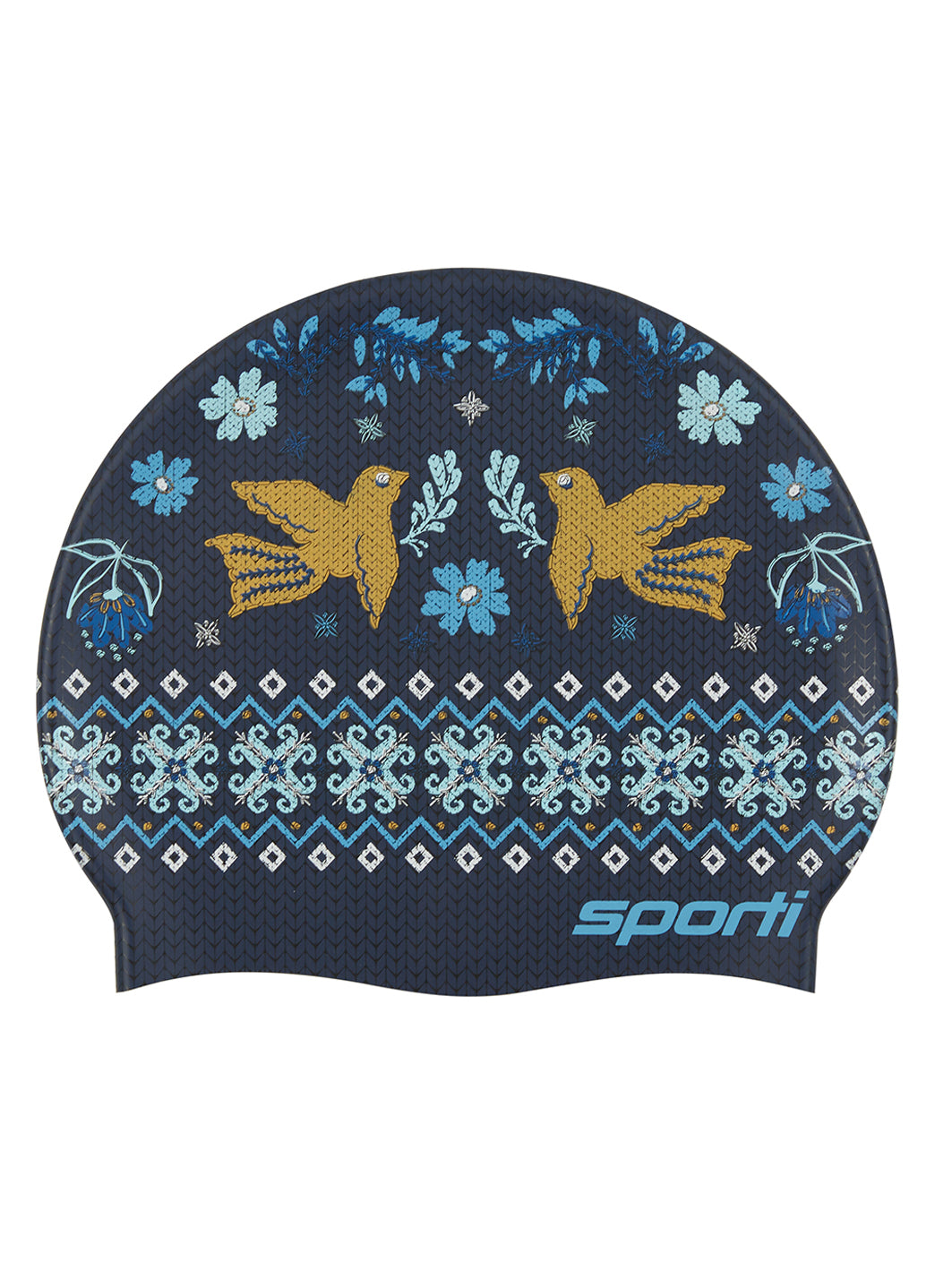Sporti Cozy Hanukkah Silicone Swim Cap at SwimOutlet.com