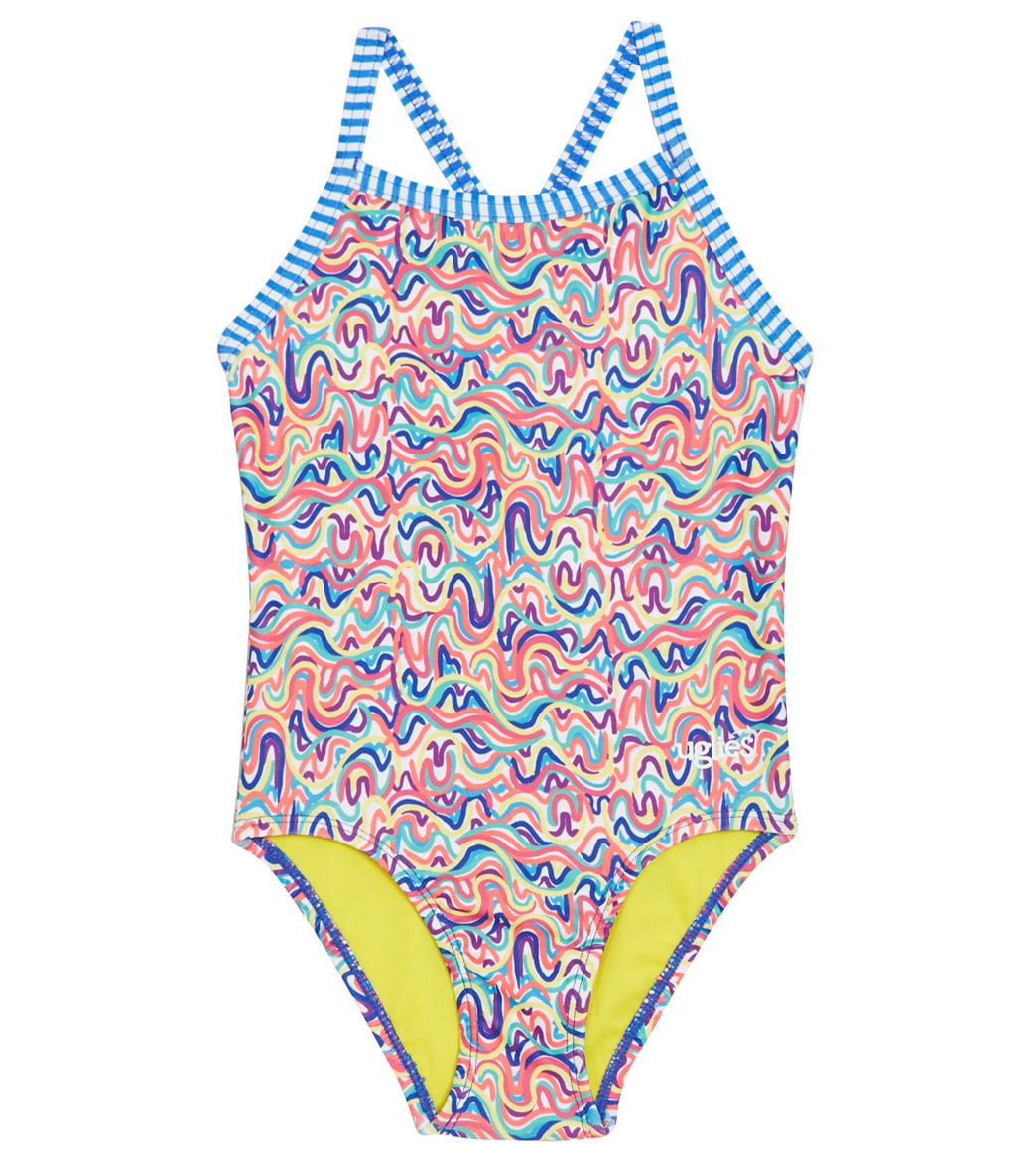 Dolfin Girls' Haze Printed One Piece Swimsuit (Big Kid) at SwimOutlet.com