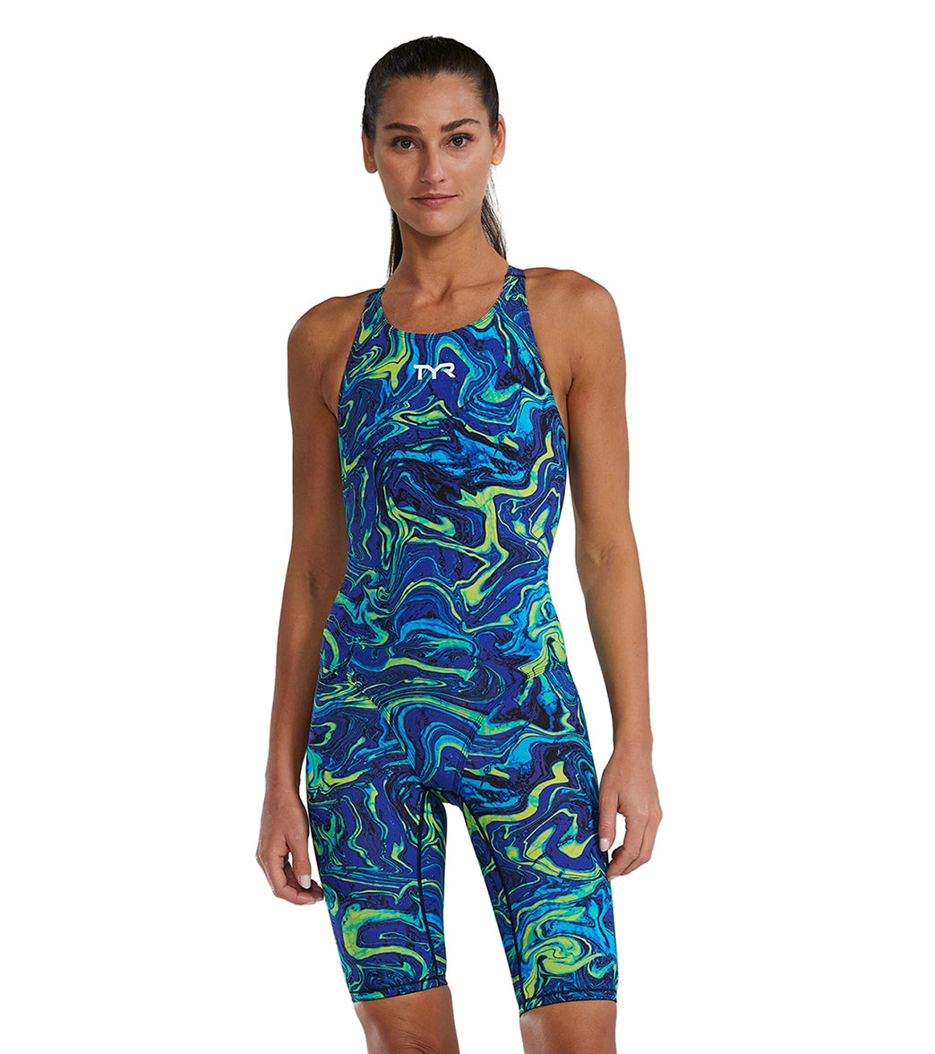 TYR Women's Hyperblitz Thresher Open Back Tech Suit Swimsuit at ...