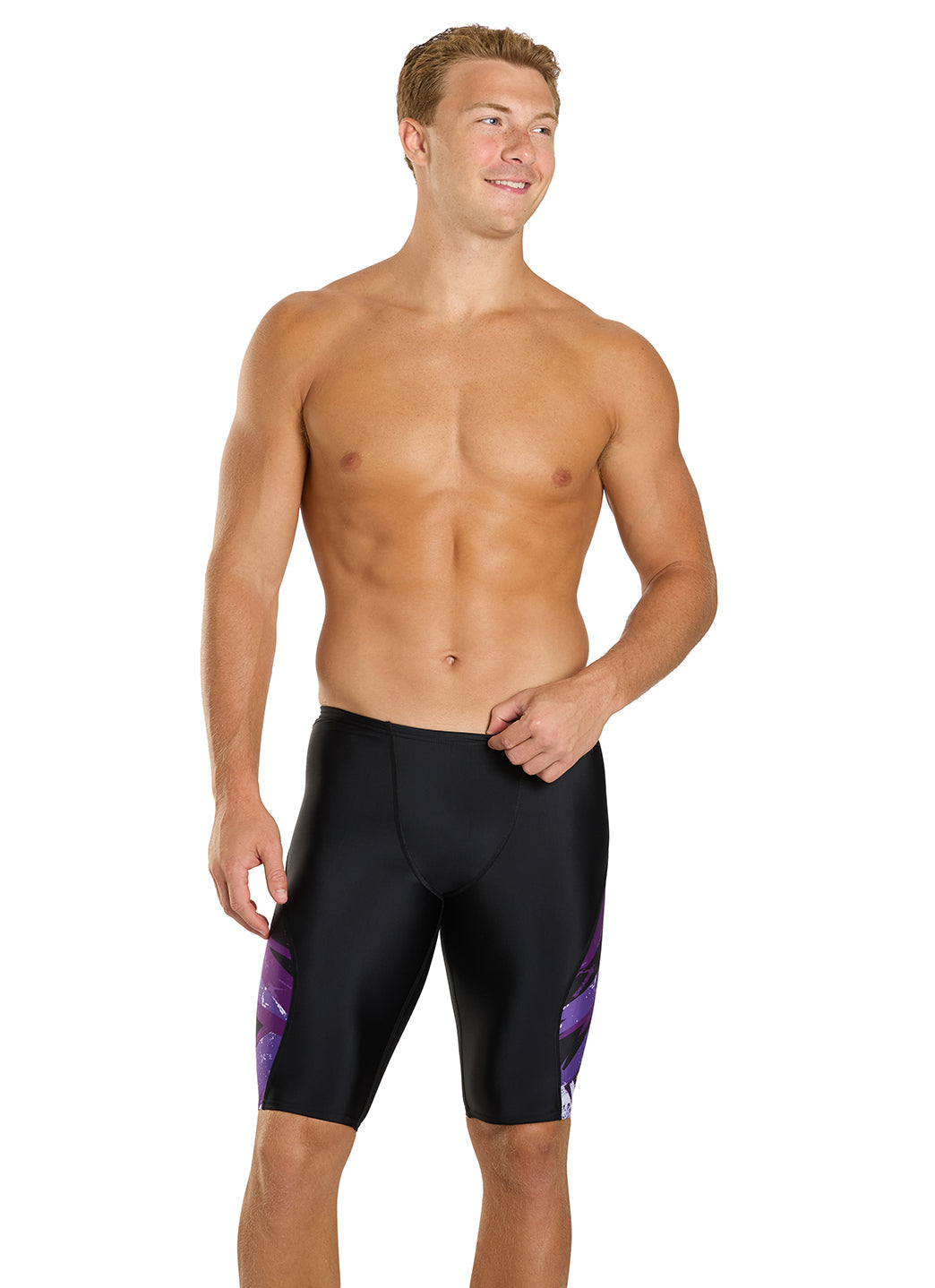 Speedo Men's Bolted Splice Jammer Swimsuit at SwimOutlet.com