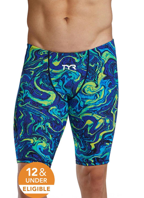 TYR Men's Hyperblitz Thresher Jammer Tech Suit Swimsuit at SwimOutlet.com