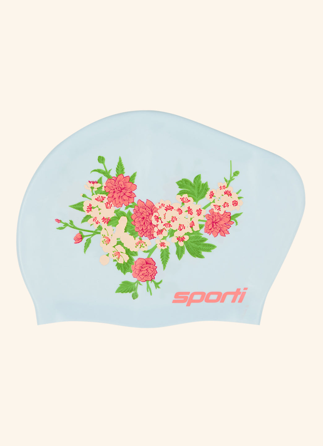 Sporti Secret Garden Long Hair Bun Silicone Swim Cap at SwimOutlet.com