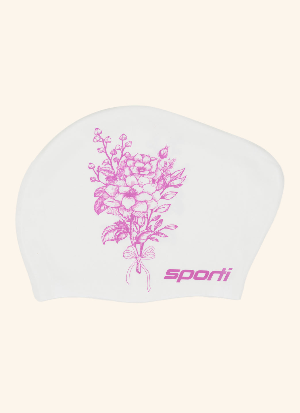 Sporti Mystic Bloom Long Hair Bun Silicone Swim Cap at SwimOutlet.com