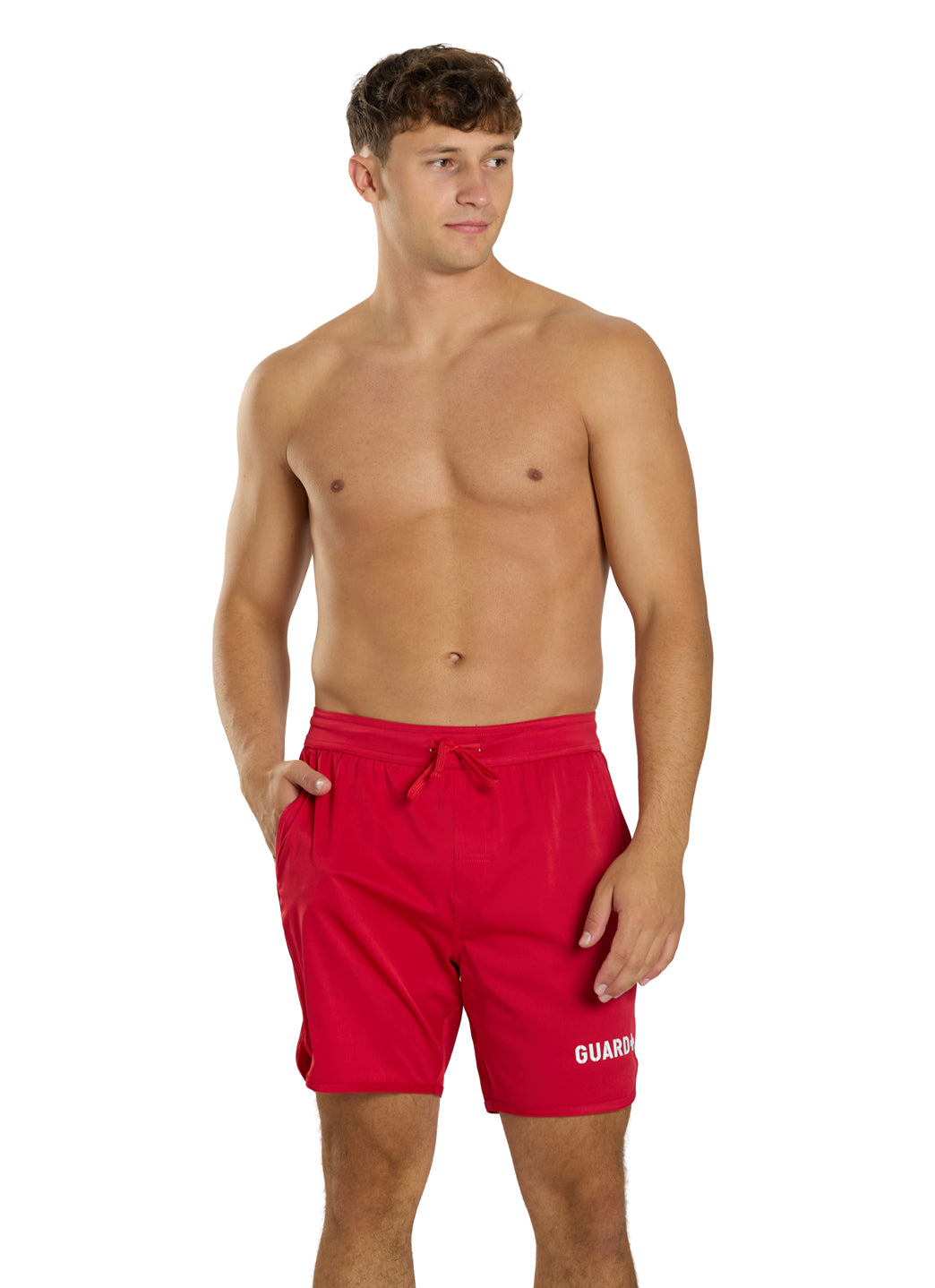 Sporti Guard Men's Stretch Short with Compression Liner at SwimOutlet.com