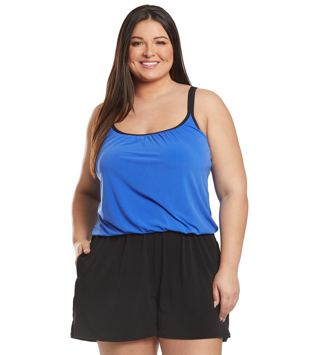 Maxine Plus Size Swim Romper at SwimOutlet.com