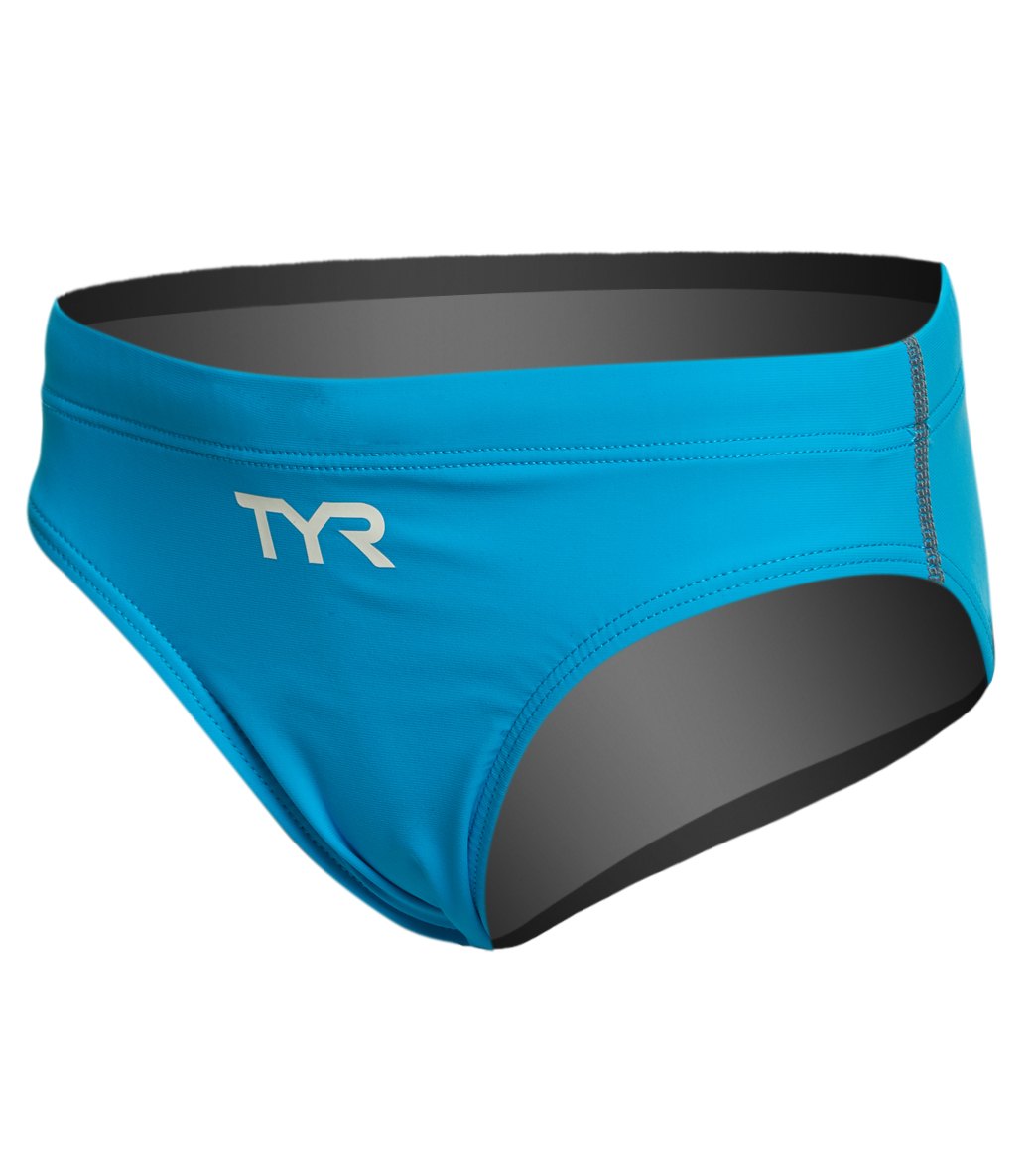 TYR Boys' Thresher Solid Racer Brief Swimsuit at SwimOutlet.com