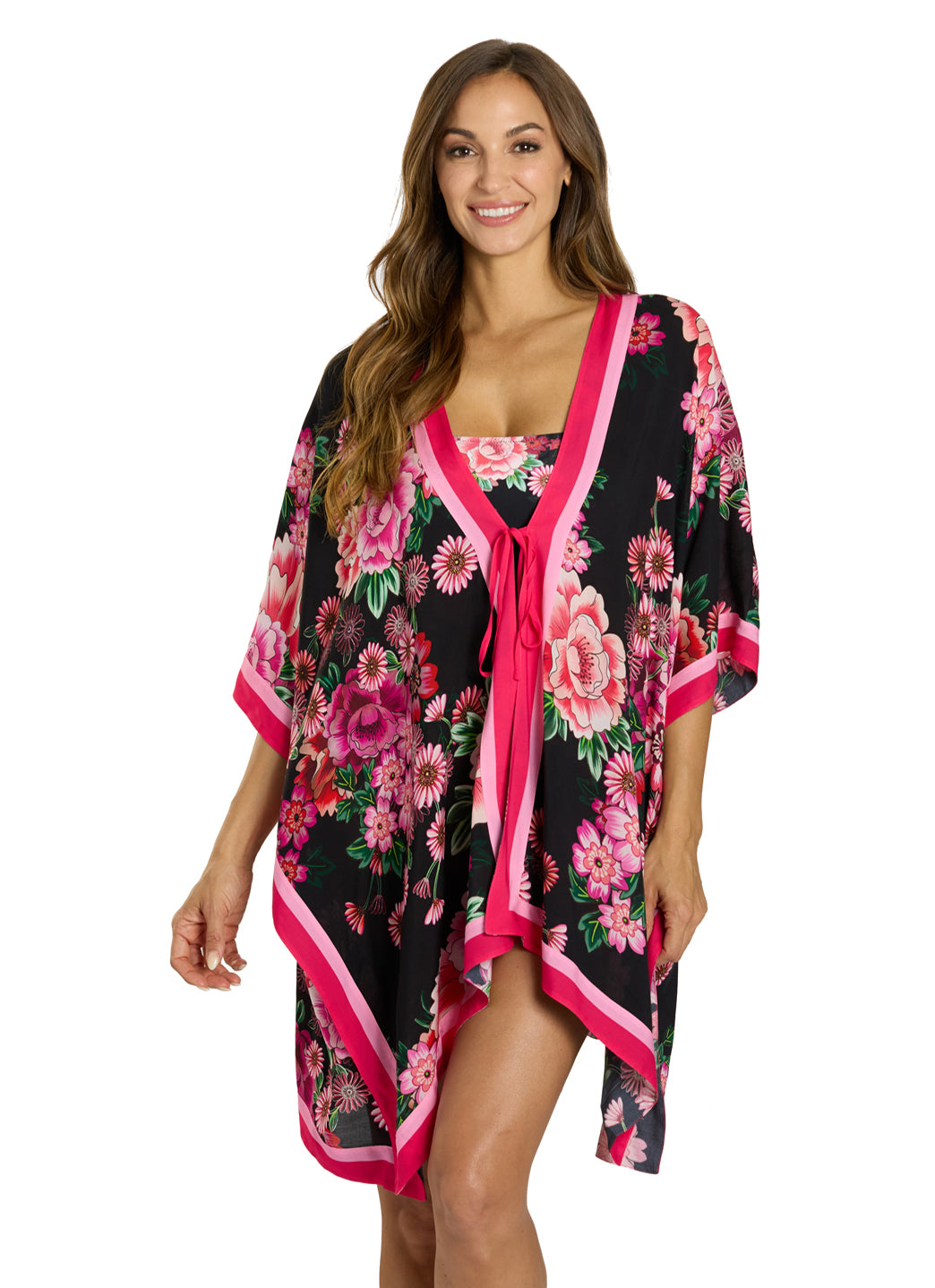 Johnny Was Women's Blum Short Kimono at SwimOutlet.com