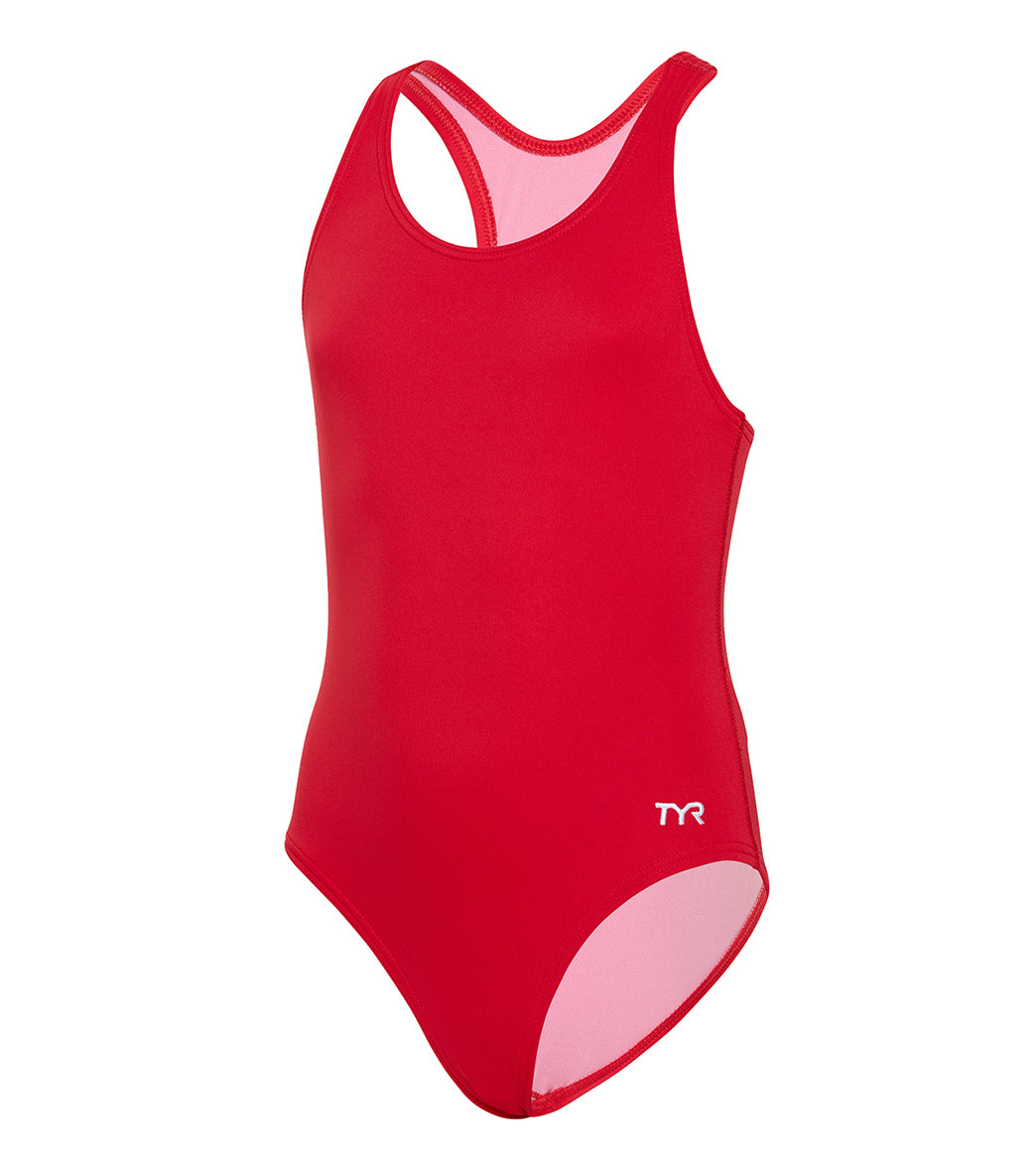 TYR Girls' Solid Durafast Elite Ella Maxfit One Piece Swimsuit (Little ...