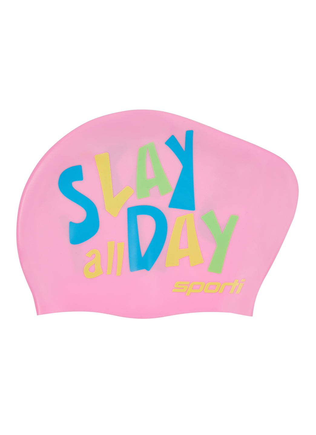Sporti Slay All Day Long Hair Bun Silicone Swim Cap at SwimOutlet.com