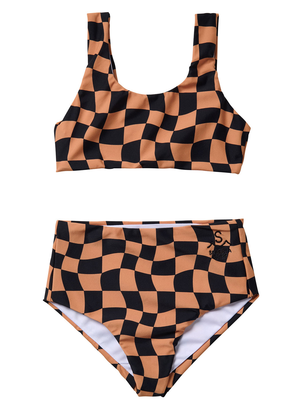Seaesta Surf Girls' Print Wavy Check Two Piece Bikini Set (Toddler ...