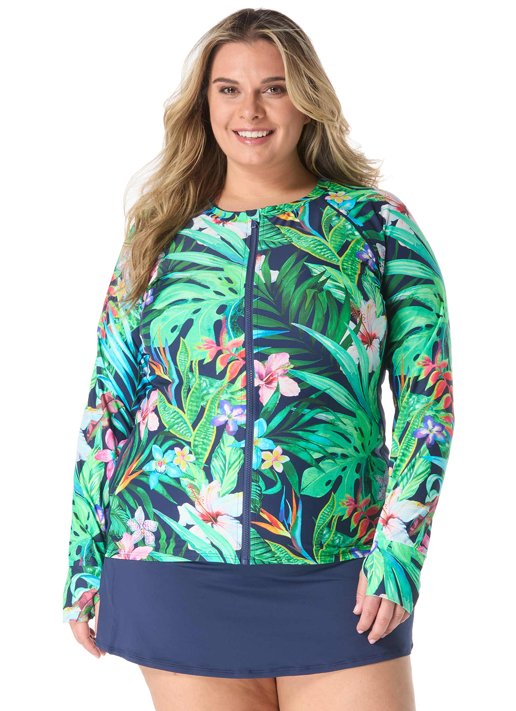 Beach House Women's Plus Size Tropic Paradise Ava Rash Guard at ...