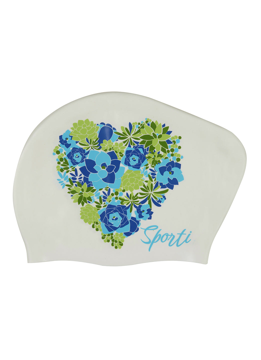 Sporti Oasis Bloom Long Hair Bun Silicone Swim Cap at SwimOutlet.com
