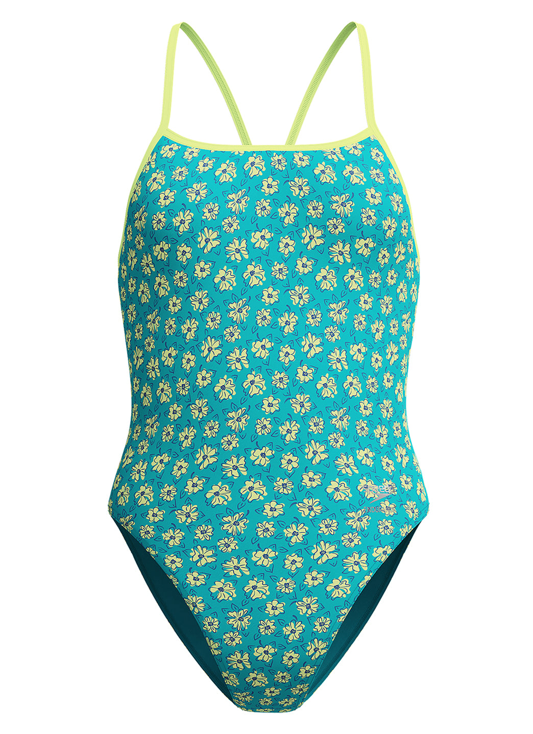 Speedo Women's Printed Turnback One Piece Swimsuit at SwimOutlet.com