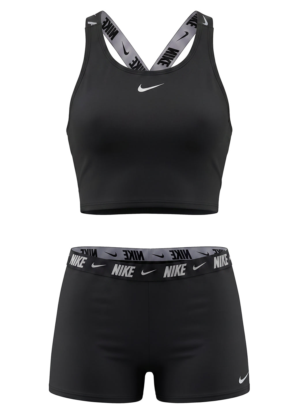 Nike Girls' Logo Tape Crossback Two Piece Midkini Set (Big Kid) at ...