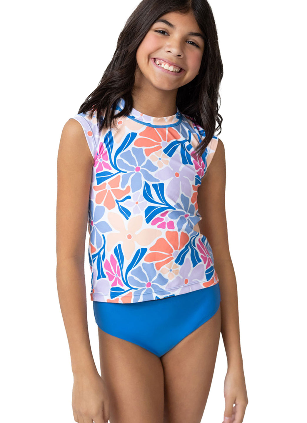 Nani Girls' Minis South Beach Tee Two Piece Rash Guard Set (Toddler ...
